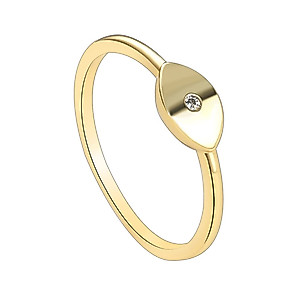 CZ Eye Promise Band Ring for Women 14K Gold Plated Dainty Cute Crystal Evil Statement Stackable Finger Rings Comfort Fit Fashion Birthday Wedding Holiday Jewelry Gift (8)