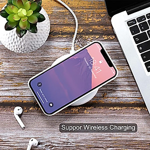 MZELQ Compatible with iPhone 13 Pro Max Case TPU Card Holder Wallet Cover,Camera Protection + Screen Protector Soft Card Slot Phone Case -White