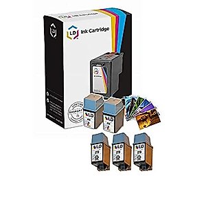 LD Remanufactured Ink Cartridge Replacements for HP 29 & HP 49 (3 Black, 2 Color, 5-Pack)
