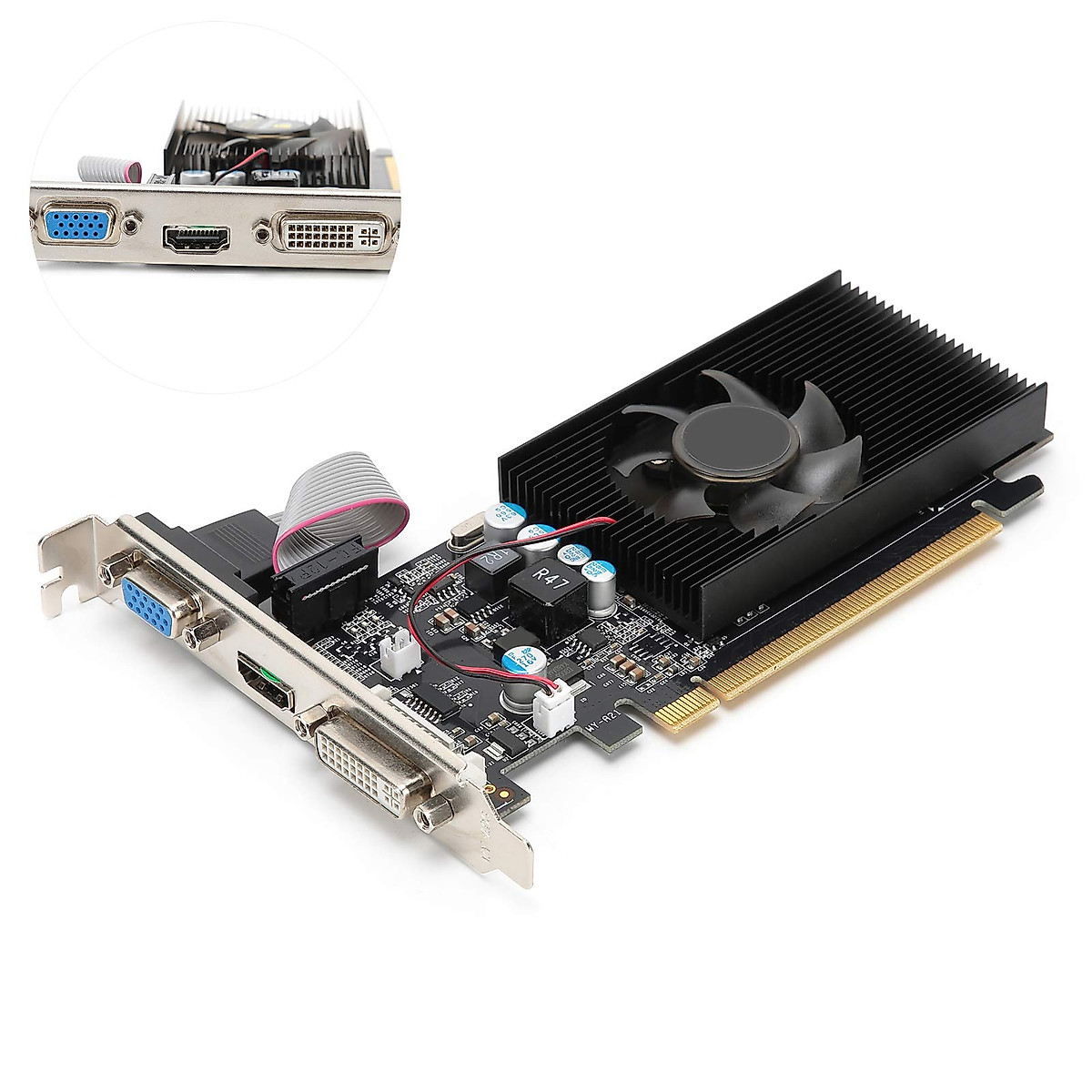 T angxi PCI E 2.0 Desktop Graphics Card, 64bit 1GB Video Memory DDR2 532(MHz) 16 Stream Processor Units Video Game Graphics Card Chip for Nvidia GT210