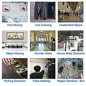 GW 16 Channel 4K NVR 8MP (3840x2160) H.265+ Color Night Vision Smart AI Security Camera System - 8 x UltraHD 4K Human Detection PoE IP Microphone Dome Camera - 8MP (Two Times The Resolution of 4MP)