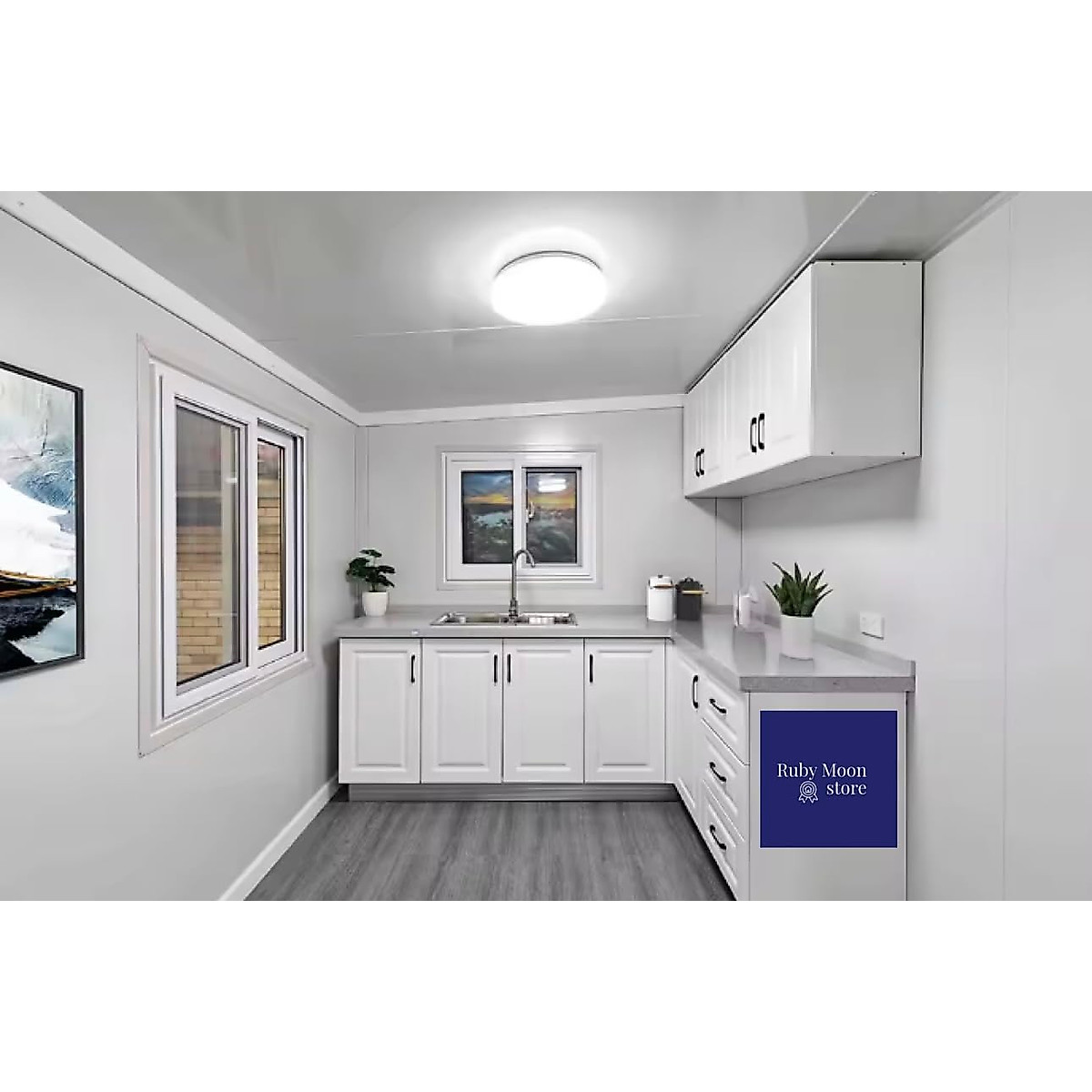 40ft House with Luxury Design, with 2 Bedroom, 1 Living Room, 1 Full Equiped Bathroom and Kitchen,Prefabricated Container House for Adults Living, Foldable Mobile Home Easy Setup & Move.