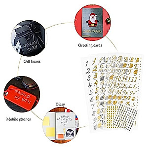 28 Pieces Graduation Cap Decorations Kit, Letter Stickers, 6 Letter Stickers 6 Digital Stickers 16 Rhinestone Stickers Suitable for Graduation Cap DIY Greeting Cards Gift Box Decoration