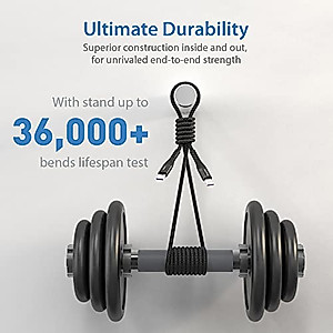 SOOPII USB C to USB C Cable 60W, 2Pack 6.6FT Type C Cable with Smart LED Indicator,Nylon Braided Fast Charging C Charger Cord for lPad Air/lPad Pro, MacBook Pro, Samsung Galaxy S21/S10/S9/Plus …