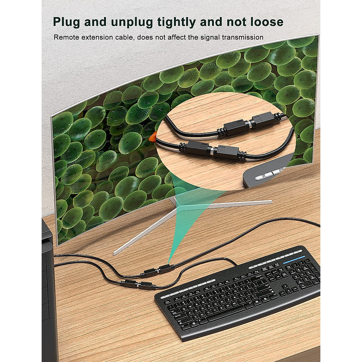 JUXINICE PS/2 Cable 6ft - Shielded Mini DIN 6-Pin Male to Male for PC Mouse & Keyboard - Black (PS/2 M/M 6FT 2M)