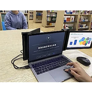 FKA Portable Monitor for Laptop, Portable Screen, Dual or Triple Screen 13.3''1080P IPS USB-A/Type-C/HDMI Monitor Extender, Compatible with 14.5''-16''Laptop, Splint is Retractable, Stretch Bracket Be