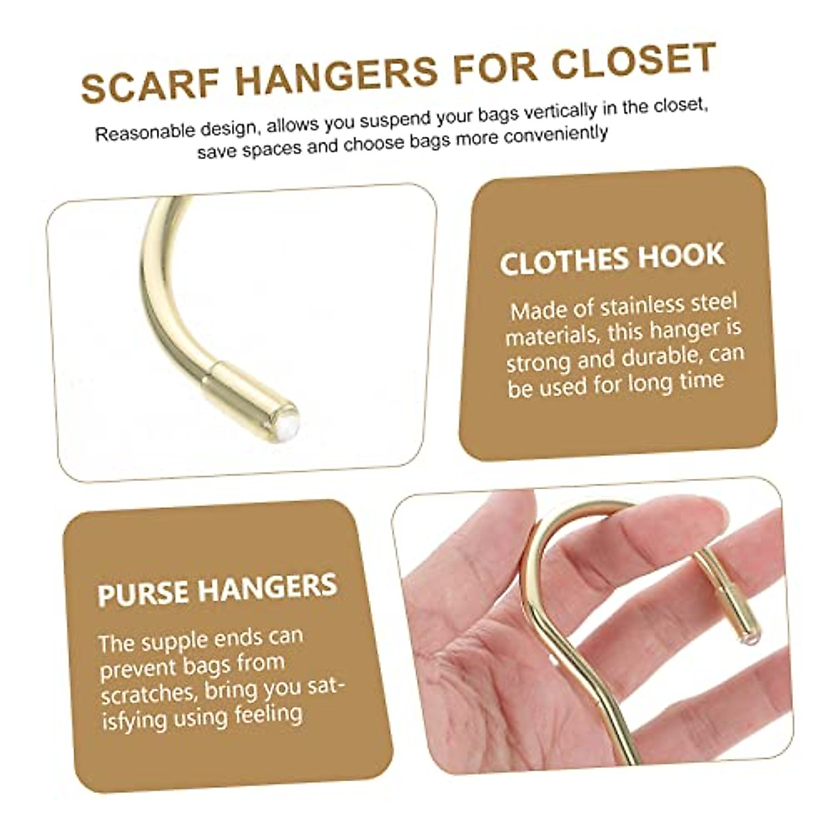 NOLITOY 8 Pcs s Hook Over Door Hanger Belt Hooks for Closet Hooks for Bags Wardrobe Bag Hanger Purse Hook Door Purse Hanger Closet Purse Hanger Bag Type Stainless Steel Pole Hook