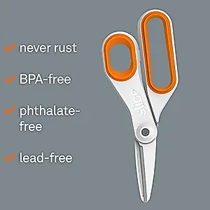 Slice 10545 Ceramic (Large), Rounded Tip Finger-Friendly Edge, Safer Choice, Never Rusts, Lasts 11x Longer Than Metal, Safety Scissors (1 Pack)