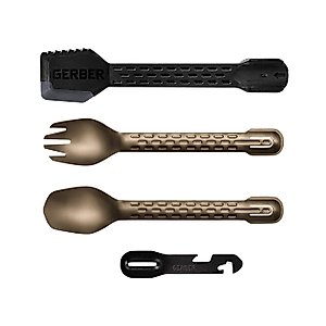 Gerber Gear 31-003465N ComplEAT Camping Utensils Cooking Tool Set, Burnt Bronze