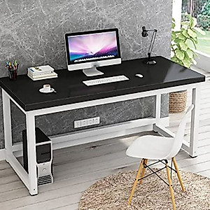 XBWEI 110 x 60cm Office Desk Computer Table Laptop Metal Steel Frame Easy Assemable Home Office Workstation (Color : E)