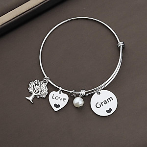 ENSIANTH Gram Bracelet Grandma Gift Mother’s Day Jewelry Gift Idea for Grams (Gram Bracelet)