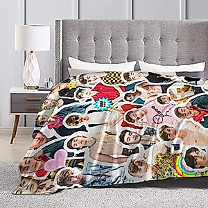 Blanket Johnny Orlando Soft and Comfortable Warm Fleece Blanket for Sofa,Office Bed car Camp Couch Cozy Plush Throw Blankets Beach Blankets