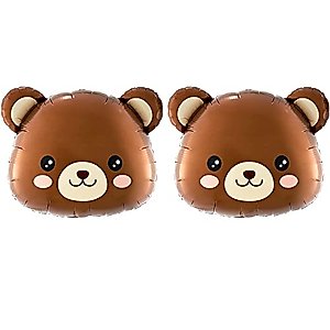 24" Bear Balloons, Teddy Bear Balloons Baby Shower Decorations Foil Animal Balloons for We Can Bearly Waits Theme Birthday Party Decor Supplies