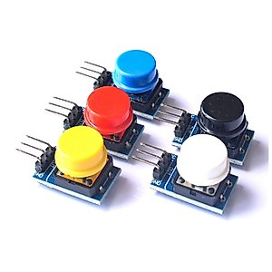 5pcs 12X12MM Big Key Module Big Button Module Light Touch Switch Module with hat High Level Output for arduino or Raspberry pi 3