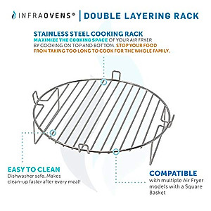 Air Fryer Accessories Compatible with Gourmia, Ninja, Ninja Foodi Accessories, Chefman XL, Gowise, Cozyna, Power + MORE - 7PCS Includes Magnetic Air Fryer Cheat Sheets, Air Fryer Liners, Grill Brush