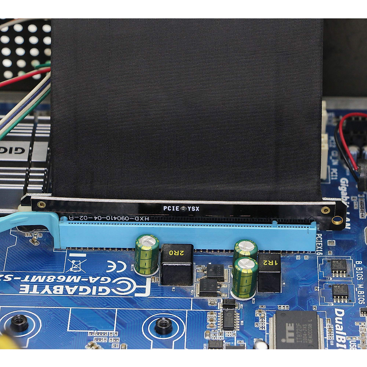 SinLoon PCI-E Express X16 Riser Extend Card PCIE 3.0 Cable Card Extension Port Adapter High Speed Riser Card Compatible with GTX RTX Series, Radeon Series Graphics Card (Balck 100mm)