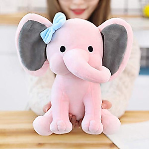 boqopod Stuffed Elephant Animal Plush Toys 9 Inch (Pink)