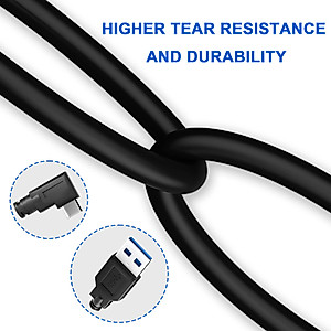 Kopatesun for Link Cable, Virtual Reality Headset Cable 10ft/3m USB 3.0 - c to C - Gaming PC VR - 3 Meters