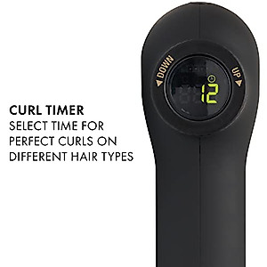 Hot Tools Pro Artist 24K Gold Curlbar Curling Wand | Long Lasting, Defined Curls (1 in)