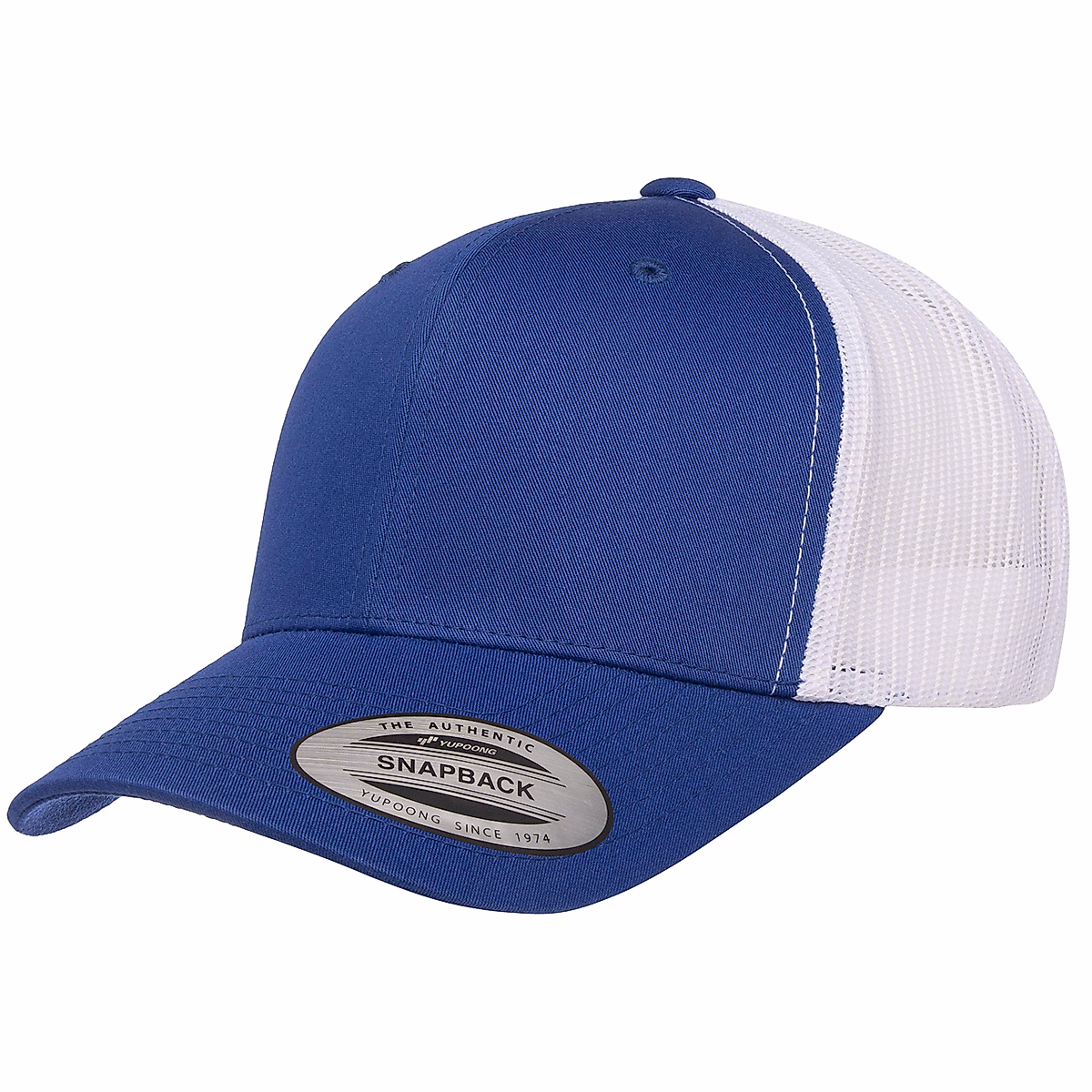 Yupoong YP Classics Retro Trucker Cap, Royal/White, OSFA