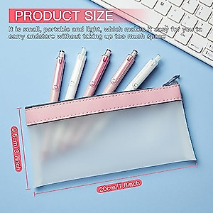 JUTOROSY 3 Pack Pencil Case Zipper Pencil Pouch, Multifunctional Clear Pen Bag Organizer Stationery Storage Bag for Office Supplies Cosmetics Makeup Travel Accessories