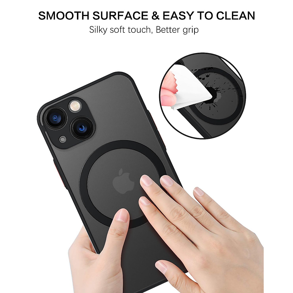 BENTOBEN iPhone 13 Mini Case, Case iPhone 13 Mini Magnetic Case [Compatible with MagSafe] Translucent Matte Shockproof Anti-Fingerprint Anti-Scratch Protective Cover for iPhone 13 Mini, 5.4’’ Black