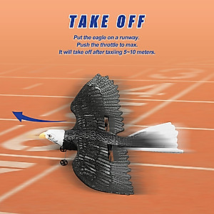 HAWK'S WORK RC Eagle, 2 CH RC Plane Ready to Fly, 2.4GHz Remote Control Airplane, Easy to Fly RC Glider for Kids & Beginners