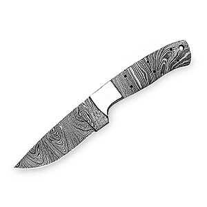 Custom Handmade Damascus Steel Blank Blade for Knife Making With Steel Bolster HB 16