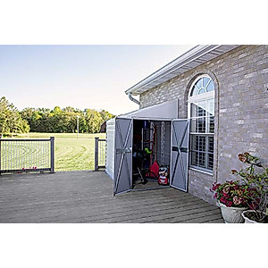 Arrow Shed 4' x 7' Yardsaver Compact Galvanized Steel Storage Shed with Pent Roof