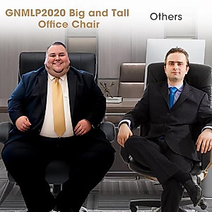 Big and Tall Office Chair for Heavy People 400 lbs, High Back Executive Office Chair with 2-Point Massage and Technological Leather, Plus Size Office Chair with Strong Metal Base Quiet Wheels