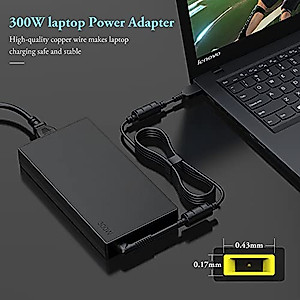 New 300W 20V 15A ADL300SDC3A AC Adapter for Lenovo Legion 5 Charger 300W,for Lenovo Power Adapter Power Supply 300W, for Lenovo Legion 5 5i 5P 7 C7 S7 Y540 Y545 Y740 Lenovo Laptop Power Supply