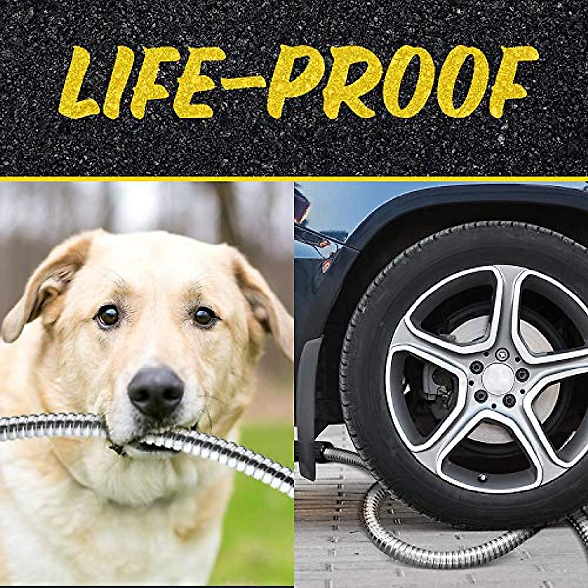 Bionic Steel PRO Garden Hose - 304 Stainless Steel Metal 25 Foot Garden Hose – Heavy Duty Lightweight, Kink-Free, and Stronger Than Ever with Brass Fittings and On/Off Valve – 2023 Model