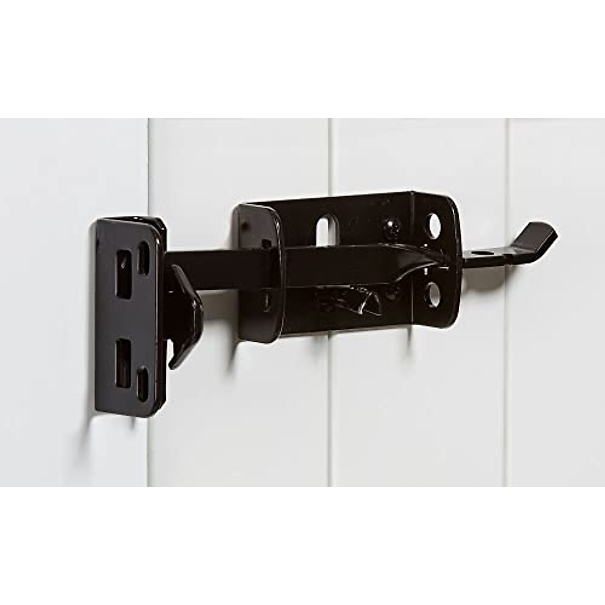 National Hardware N109-040 Swinging Gate & Door Thumb Latch, Heavy Duty, Coated with WeatherGuard Protection, Black
