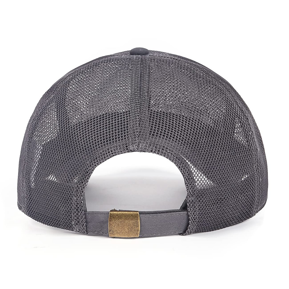 Zylioo Men's Full Mesh Baseball Cap Hat,Quick Dry Outdoor Summer Cap, Adjustable Buckle Cooler Dad Hats Grey