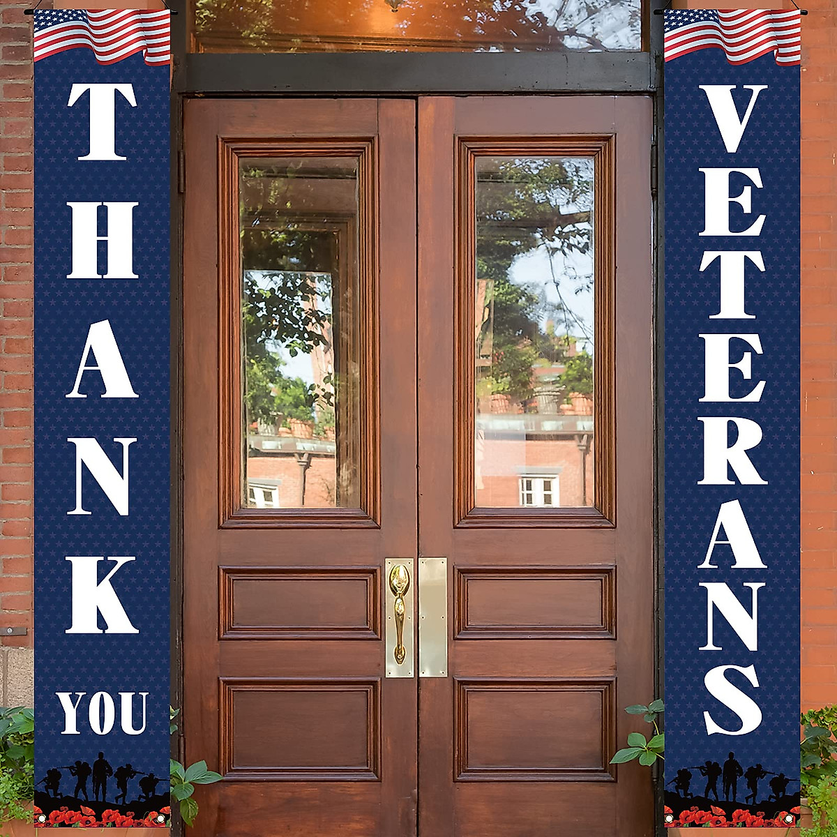 Memorial Day Decorations Thank You Veterans Porch Banner 4th of July Memorial Day Independence Day Patriotic Decorations and Supplies for Home Party
