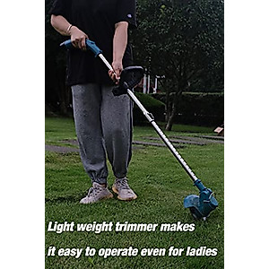 Cordless String Trimmer, Cordless Edger Weed Whacker Grass Eater Lawn Cutter Lawn Mower, 2 Lithium-ion Battery Powered 24V 4000mah