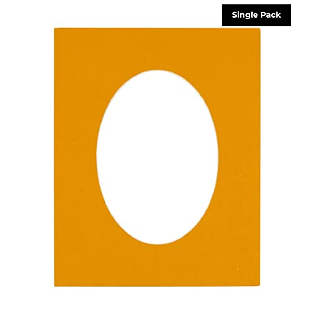 11.7x16.5 Mat Bevel Cut for 11x13.5 Photos - Precut Golden Orange Oval Shaped Photo Mat Board Opening - Acid Free Matte to Protect Your Pictures - Bevel Cut for Family Photos, Pack of 1 Matboard Show