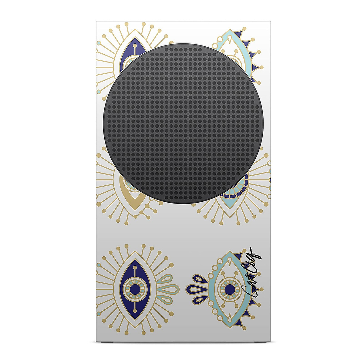 Head Case Designs Officially Licensed Cat Coquillette Blue Gold Art Mix Vinyl Sticker Gaming Skin Case Cover Compatible with Xbox Series S Console and Controller Bundle