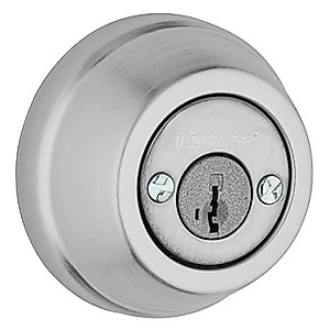 Kwikset 599 Gatelatch Double Cylinder Deadbolt featuring SmartKey® in Satin Chrome