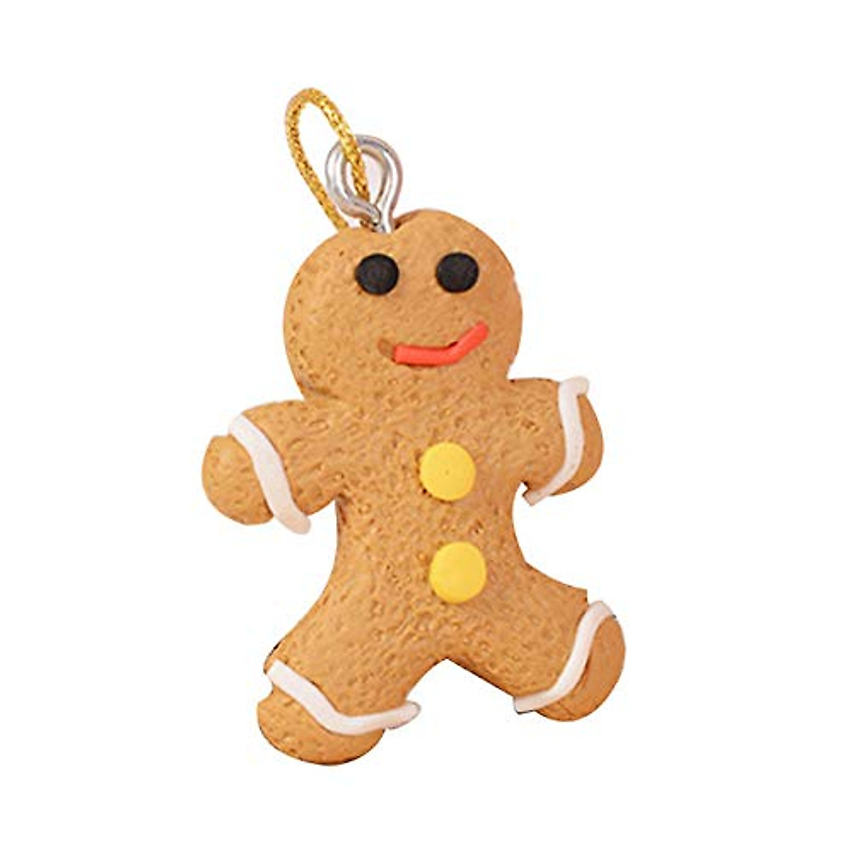 GUAngqi Christmas Tree Hanging Decorations Gingerbread Pendants for Window Fireplace,Light Yellow