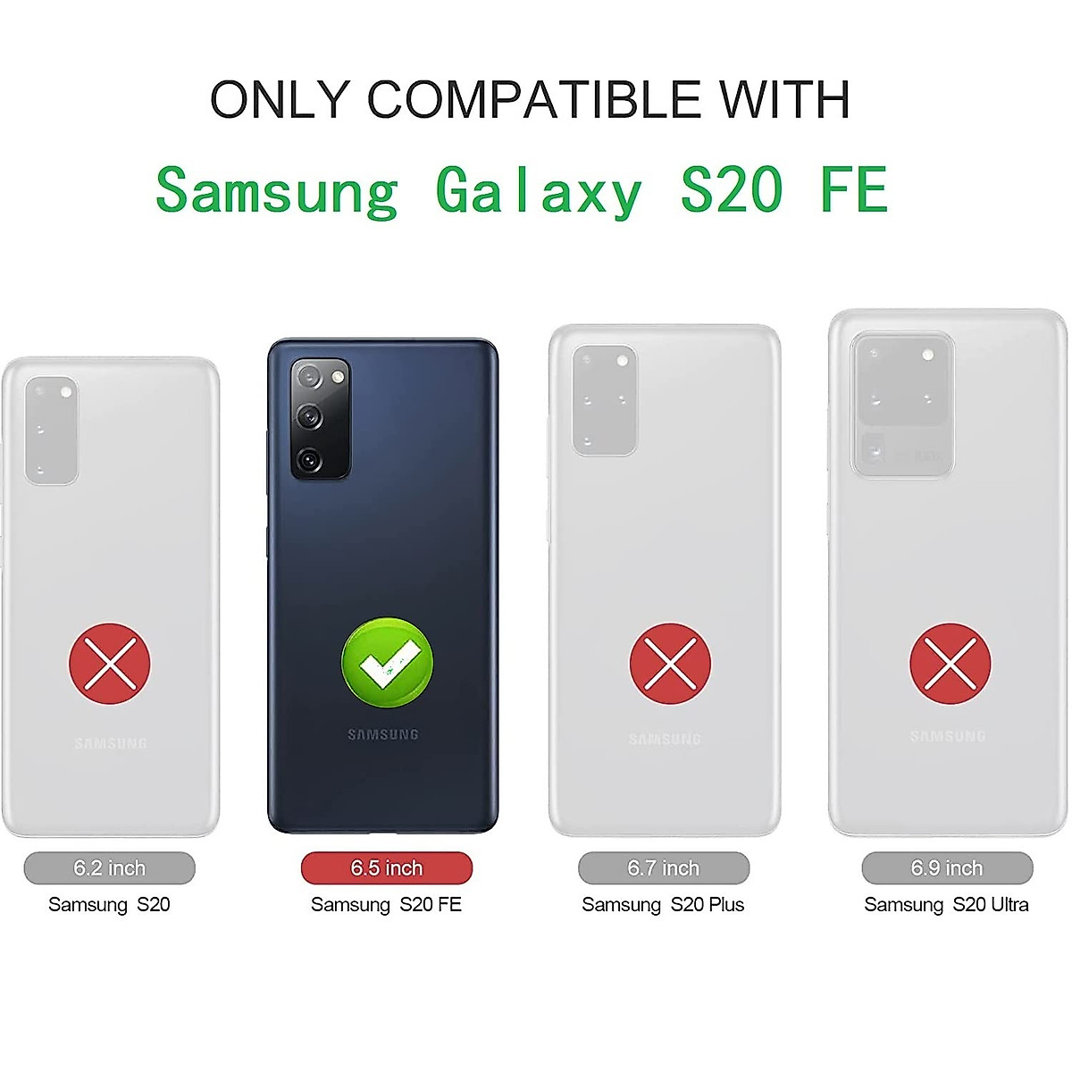 Jaorty for Samsung Galaxy S20 FE 5G Phone Case for Women with Card Holder,Galaxy S20 FE Case Wallet Crossbody Lanyard with Strap,Credit Card Slots Kickstand Case with Ring Holder,6.5",Black Leopard