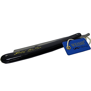 Personal Men's Straight Edge Sharp Shaving Razor Stainless Steel 3" Blade Black Handle