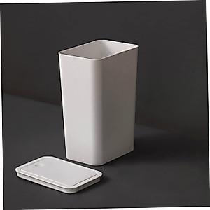 COLLBATH Small Bathroom Trash Can with Lid Plastic Waste Basket for Kitchen Office and Bedroom Compact Design for Bag Replacement Ideal for Home Use