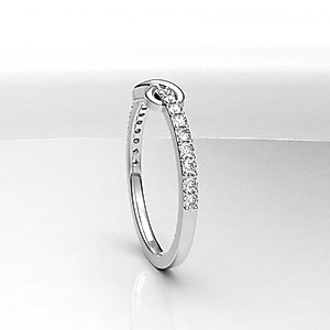 etneyjewels 0.14 Carat Round Cut Infinity Design Natural Diamond Wedding Band Ring For Women Set In 10Kt Solid Gold Minimal Jewellery For Her (Clarity I1-I2 , Color Hi,6)