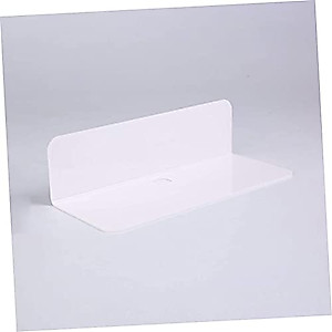 KITANDOVE 4pcs L-shaped Storage Rack White Shelves Floating Corner Shelves Floating Wall Bracket Repisas De Pared Para Cuarto Wall Shelves Astetic Room Decor Adhesive Wall Shelf