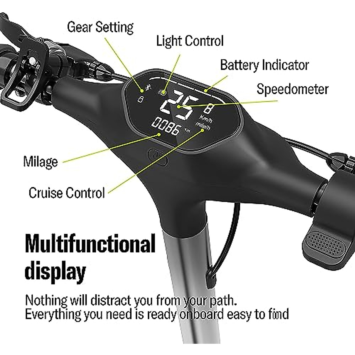 Lazy BOT X Electric Scooter 350W (500W Max) Motor, Best Battery up to 28 Mile Range, 18 MPH, Triple Pro-Disc Brakes, 10" Tires, Headlight, Front + Rear Suspension
