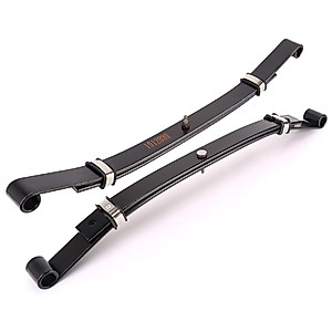 10L0L Golf Cart Heavy Duty Front 2-Leaf Spring Kit with Bushings & Sleeves for Club Car DS & Precedent 1981-Up, OEM 103628801