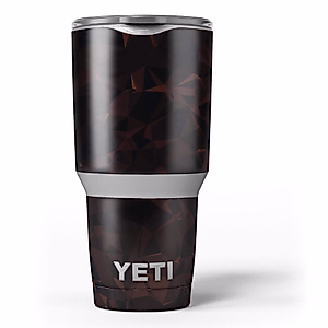 Design Skinz Dark Geometric V1 - Skin Decal Vinyl Wrap Kit Compatible with The Yeti Rambler Cooler Tumbler Cups