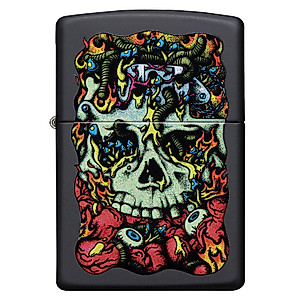 Zippo Dead Inside Design Black Matte Pocket Lighter