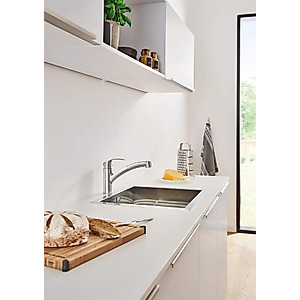 Grohe 30306DC0 SuperSteel Eurosmart Single-Handle Pull-Out Sprayer Kitchen Faucet